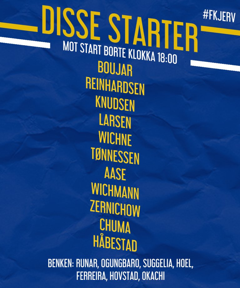 Laget mot Start! / Jerv